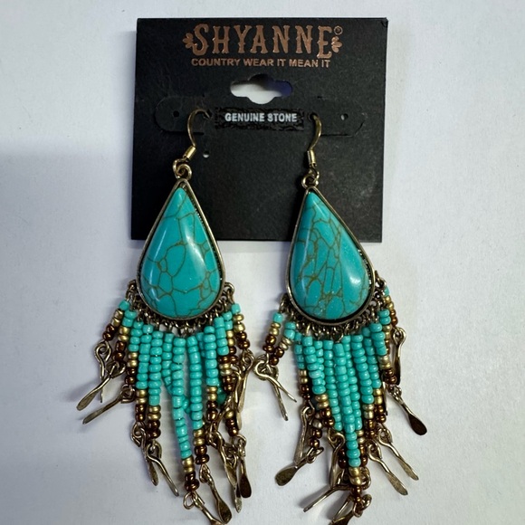 Shyanne | Jewelry | Shyanne Blue And Gold Chandelier Earrings | Poshmark